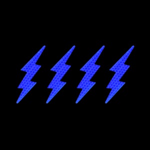 Reflective Lightning Bolt Decal Set 4 Pcs, Bicycle Stickers, Reflector ...