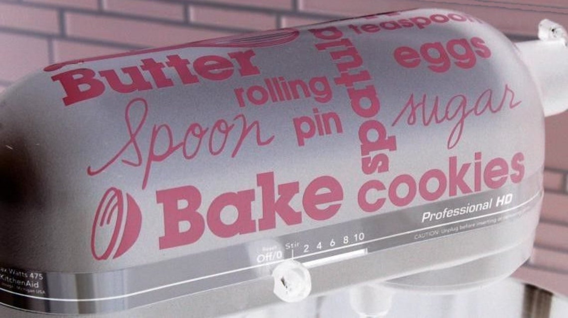 Kitchen Mixer Cooking Set Decal Vinyl Decal Sticker Bake Home Decor - Etsy