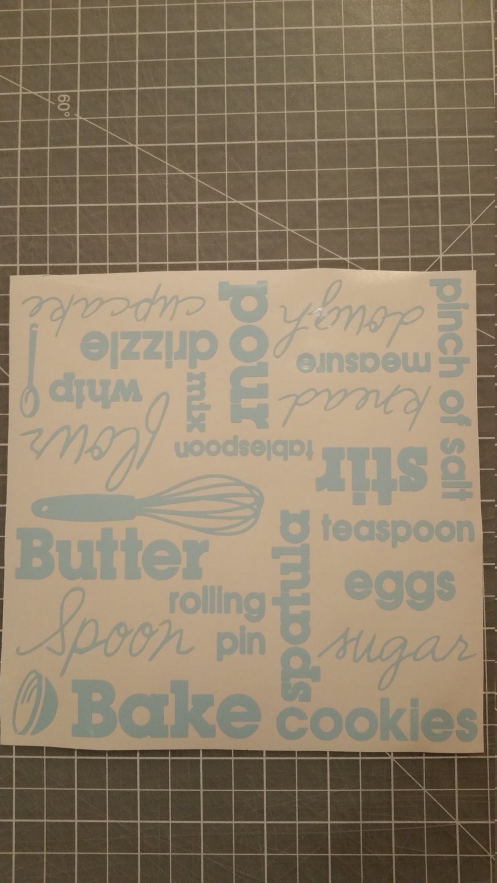 Kitchen Mixer Cooking Set Decal Vinyl Decal Sticker Bake Home Decor - Etsy