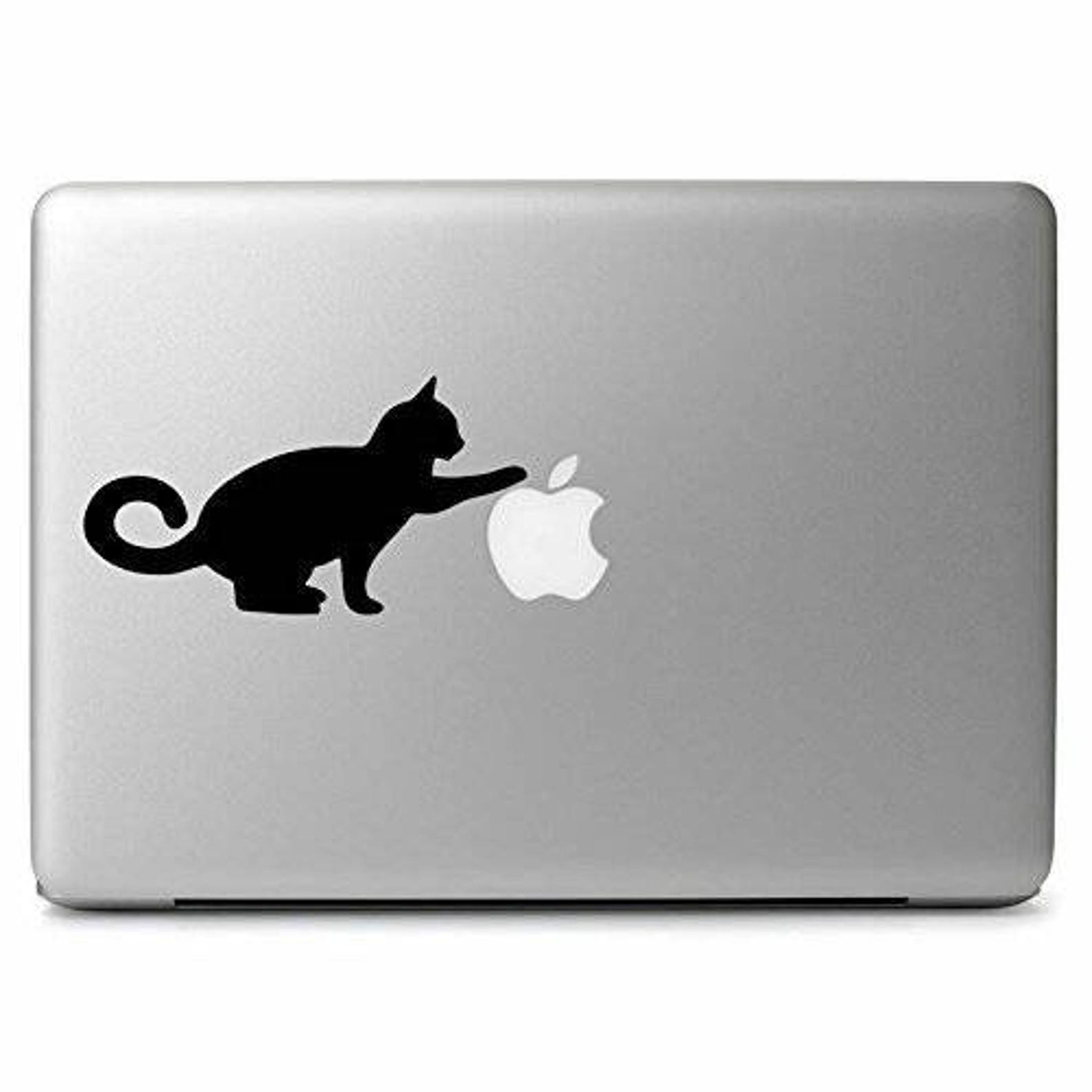Cat Playing Vinyl Decal Sticker Kitty Kitten Kids Laptop MacBook Room ...
