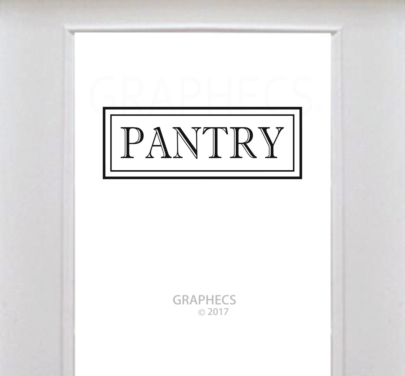 Custom Label Border Text Vinyl Decal Door Frame Sticker Glass | Etsy