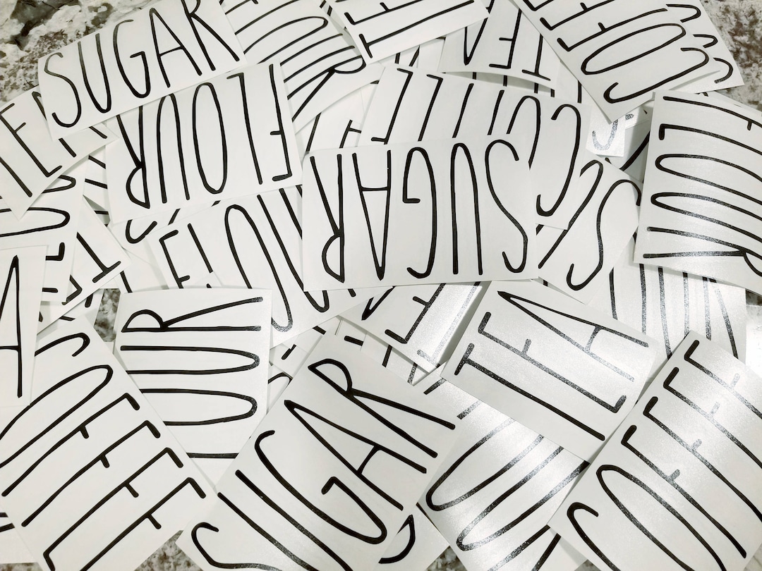 Rae Dunn Personalized Custom Vinyl Decal Stickers Kitchen Canister ...