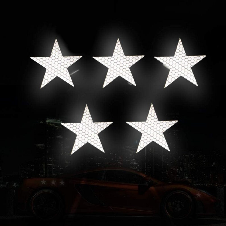 Reflective Star Decal Set 6 Pcs Bicycle Stickers Reflector | Etsy