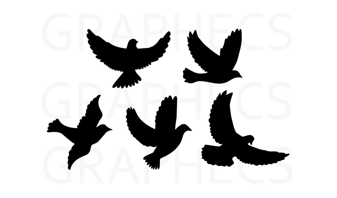 Dove SVG, EPS, PNG, Dxf for Cricut, Silhouette Studio, Cut File, Doves ...