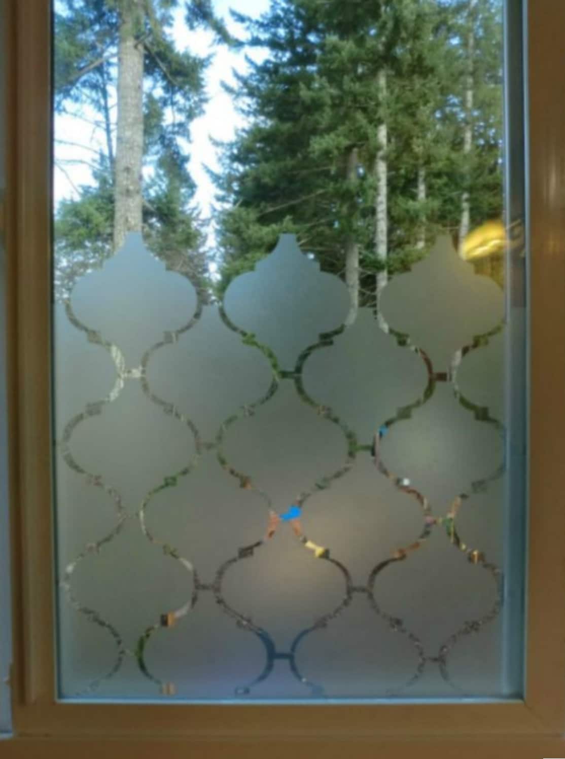 Moroccan Privacy Window Film Etched Glass Film Frosted Decal - Etsy