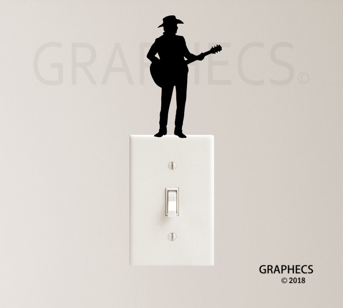 Country Guitar Music Decal Vinyl Sticker Cowboy Instrument - Etsy