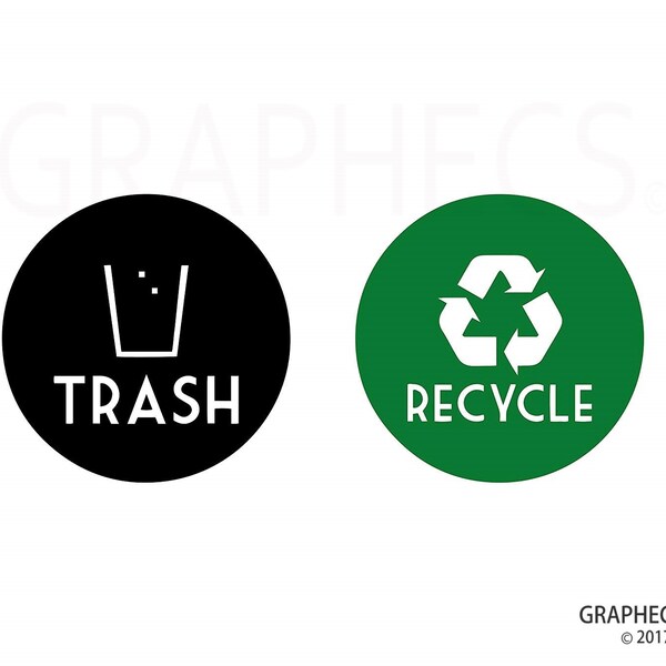 Trash Recycle Decal - Etsy