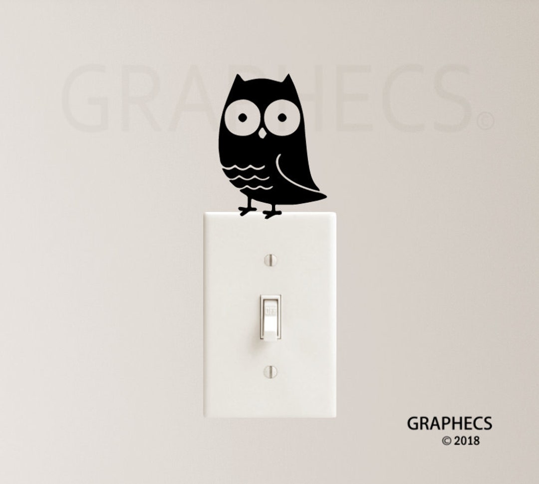 Owl Vinyl Decal Sticker Light Switch Home Decor - Etsy