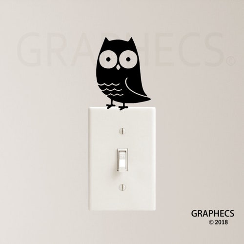 Owl Vinyl Decal Sticker Light Switch Home Decor - Etsy
