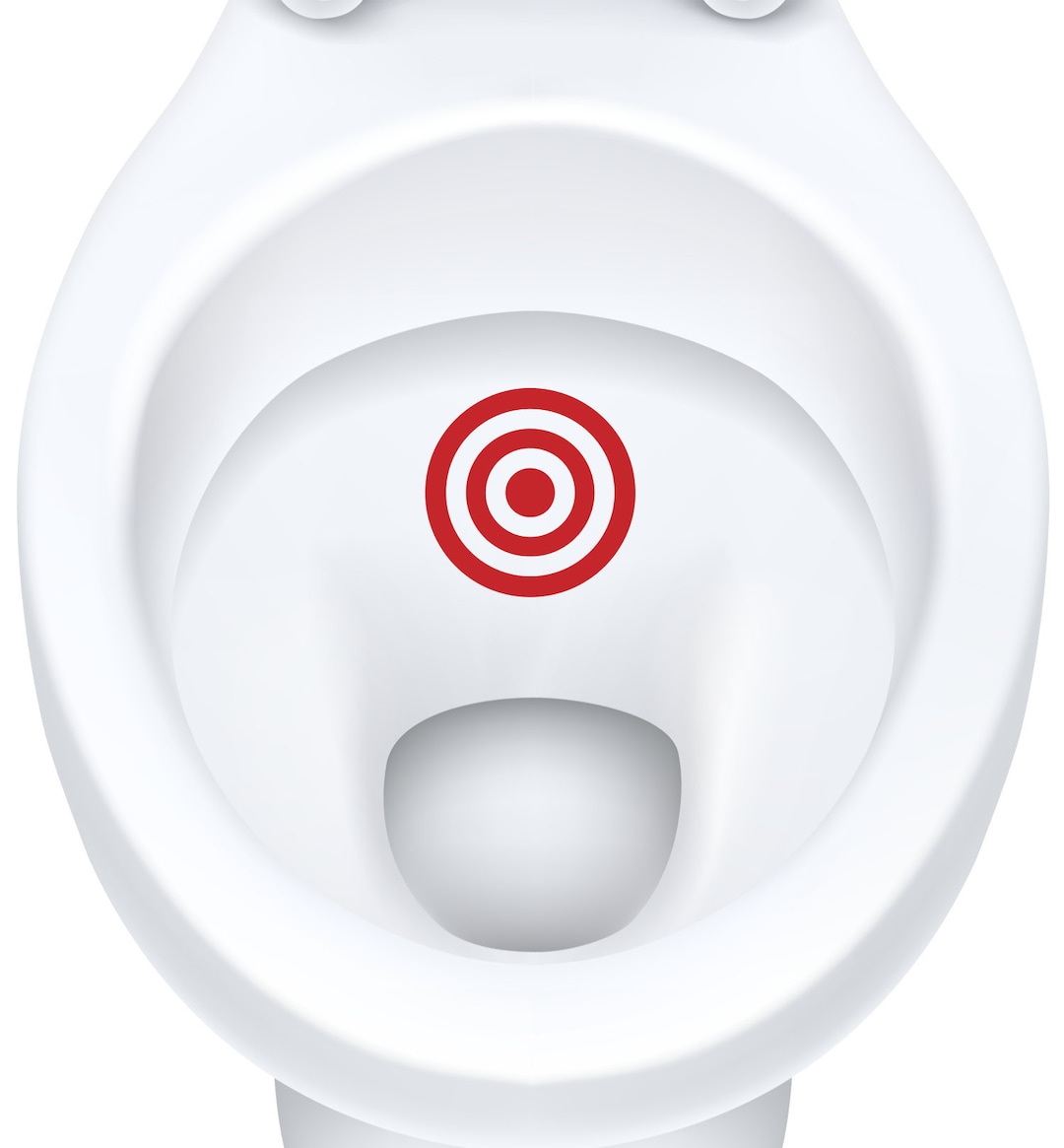 Toilet Target Aim Bullseye Potty Training Practice Vinyl Decal Sticker ...