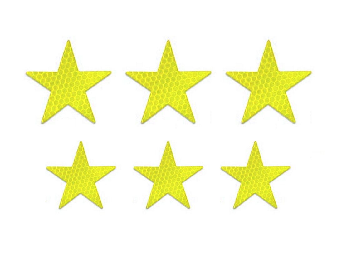 Reflective Star Decal Set 6 Pcs, Bicycle Stickers, Reflector Helmet ...