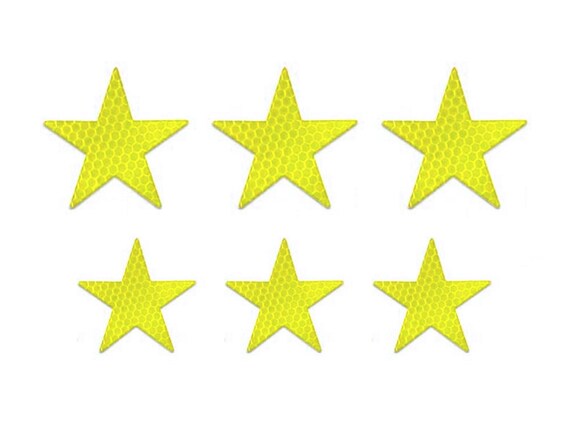 Reflective Star Decal Set 6 Pcs Bicycle Stickers Reflector | Etsy