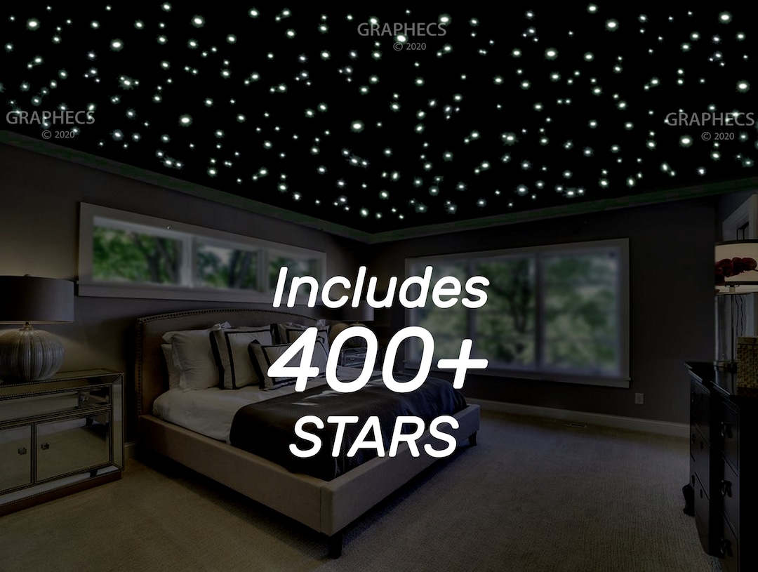 Glow in the Dark Stars, Star Wall Decals, Ceiling Stars, Galaxy ...