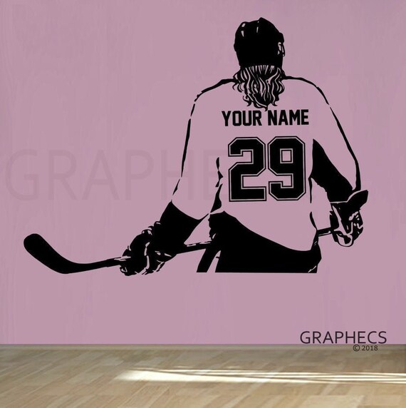 Hockey Girl Decal Choose your NAME and NUMBERS Personalized | Etsy
