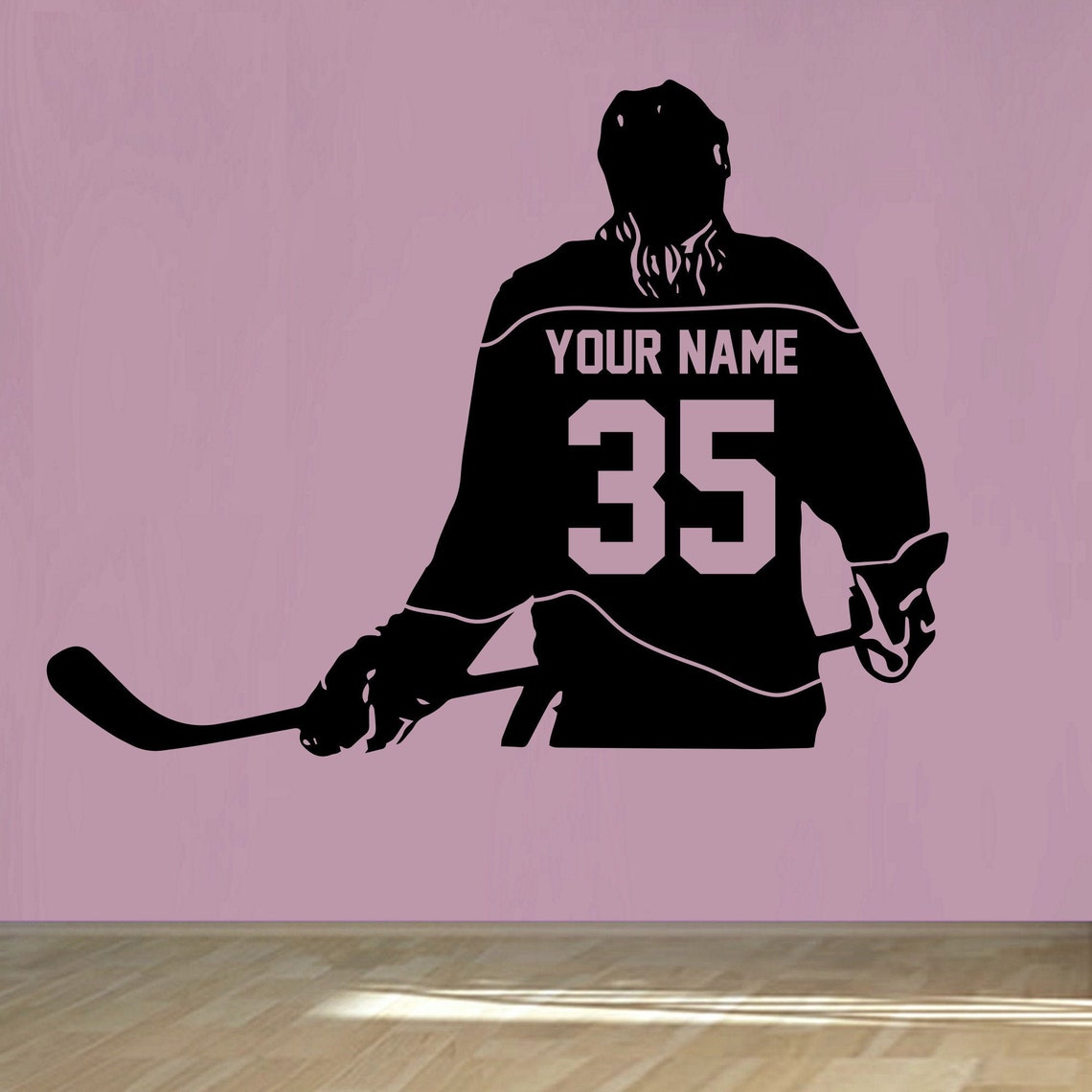 Hockey Girl Decal - Choose Your NAME and NUMBERS Personalized Custom ...