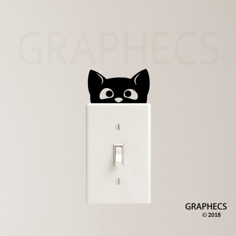 Light Switch Cat Decal - Etsy