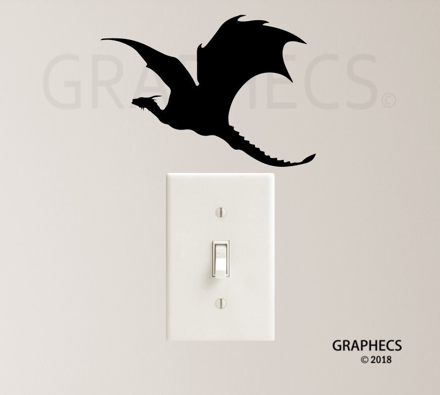 Flying Dragon Decal Vinyl Sticker Fantasy Cute Baby Dragon - Etsy