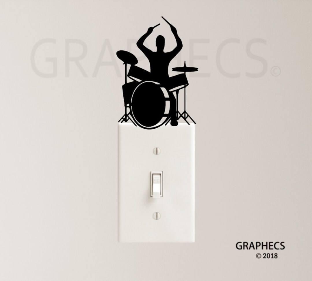Drums Music Decal Vinyl Sticker Playing Instrument Laptop Home Decor - Etsy