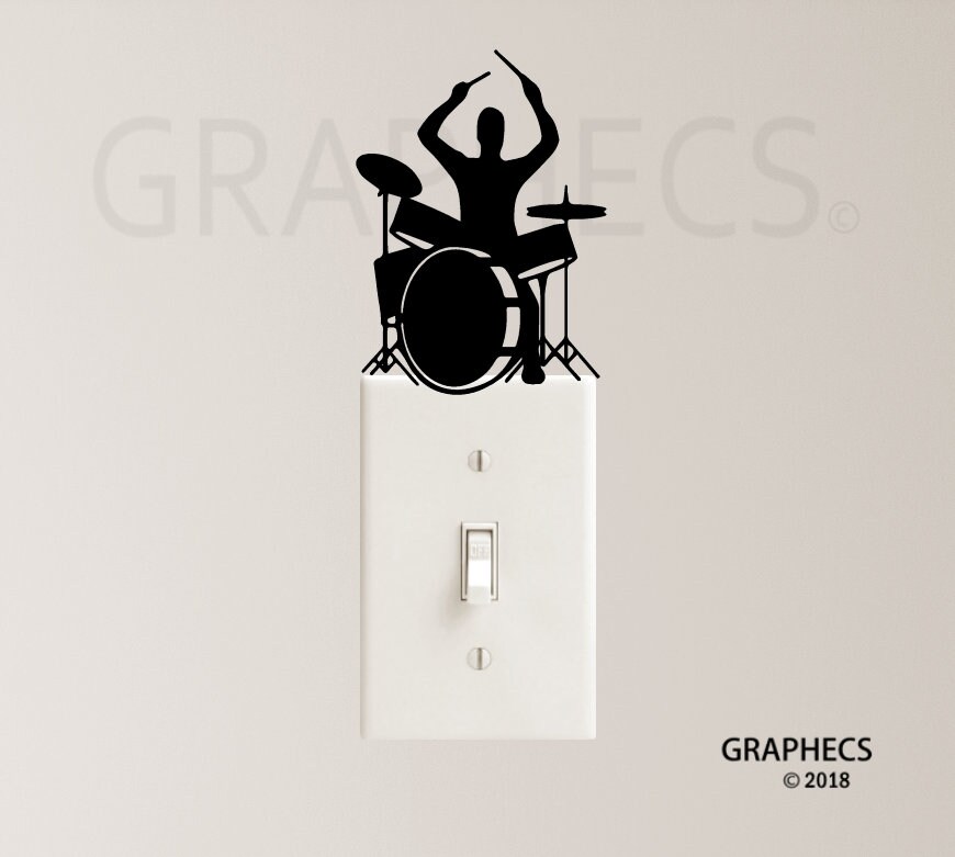 Drums Music Decal Vinyl Sticker Playing Instrument Laptop Home | Etsy