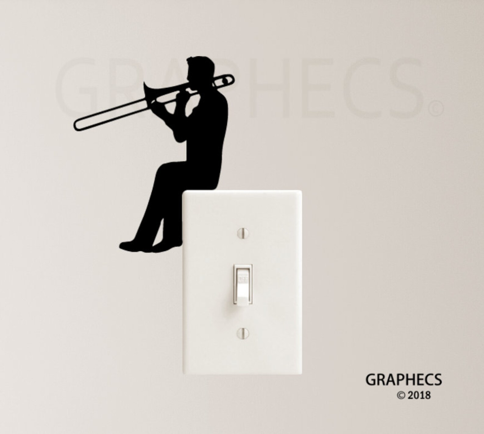 Trombone Music Decal Vinyl Sticker Playing Jazz Classical Instrument ...