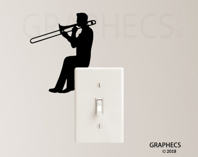 Trombone Music Decal Vinyl Sticker Playing Jazz Classical Instrument ...
