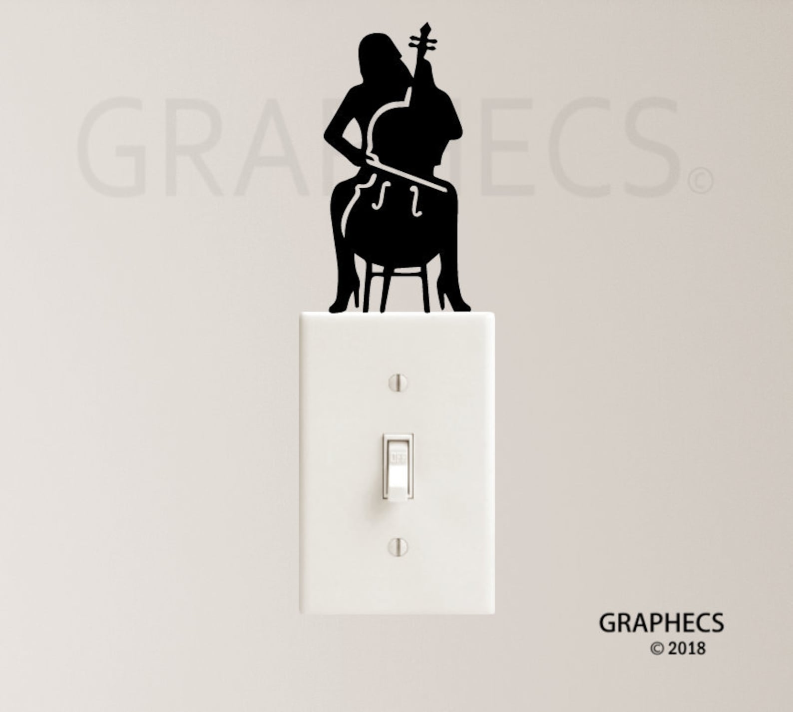 Cello Decal Vinyl Sticker Music Decal Playing Instrument Light | Etsy