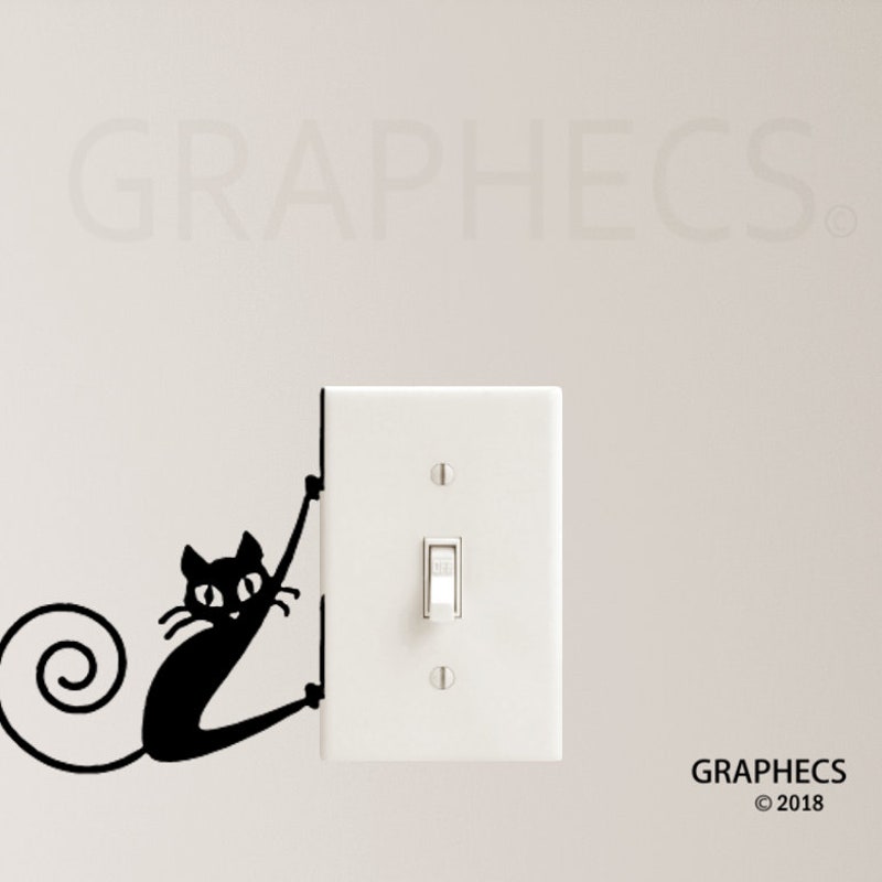 Cat Light Switch Sticker - Etsy