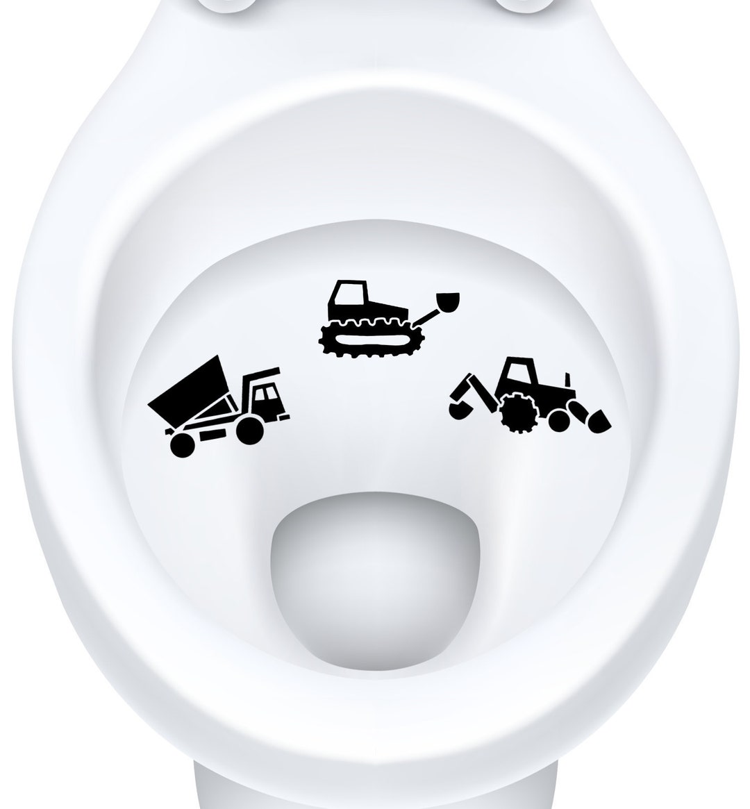 Toilet Targets Construction Trucks Aim Practice 3 Piece Collection ...