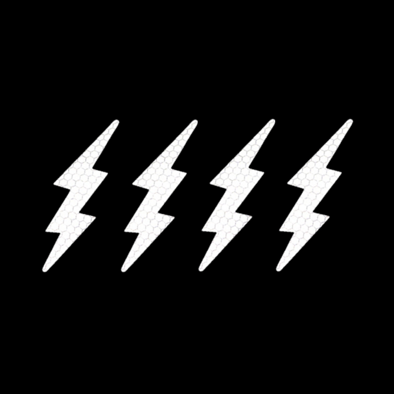 Reflective Lightning Bolt Decal Set 4 Pcs, Bicycle Stickers, Reflector ...