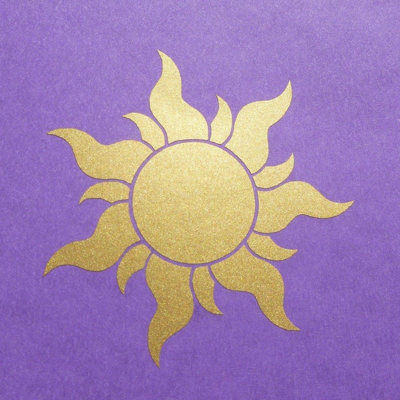 Tangled Sun Sticker - Etsy
