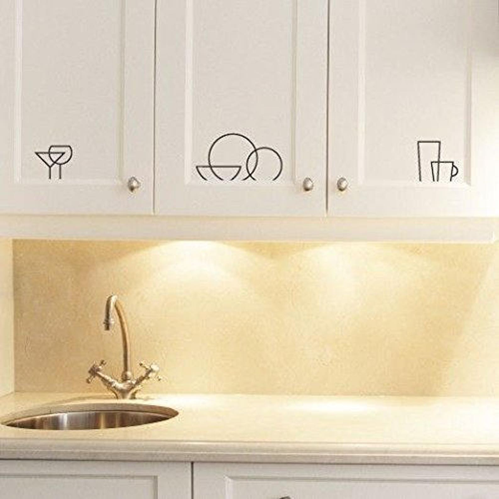 Kitchen Cabinet Decal Logo Vinyl Stickers Modern Cupboard | Etsy