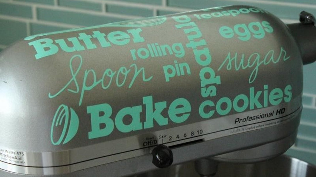 Kitchen Mixer Cooking Set Decal Vinyl Decal Sticker Bake Home Decor - Etsy