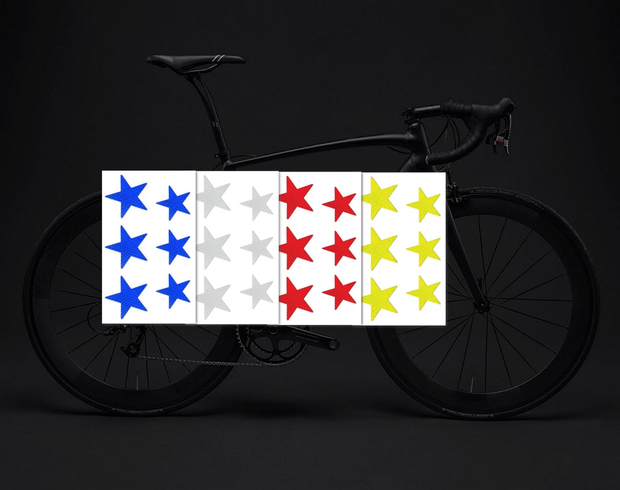 Reflective Star Decal Set 6 Pcs Bicycle Stickers Reflector | Etsy