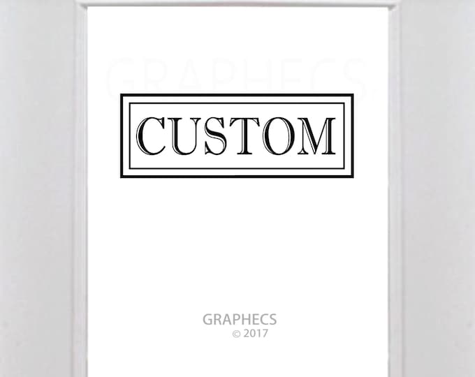 Custom Label Border Text Vinyl Decal Door Frame Sticker Glass Door ...