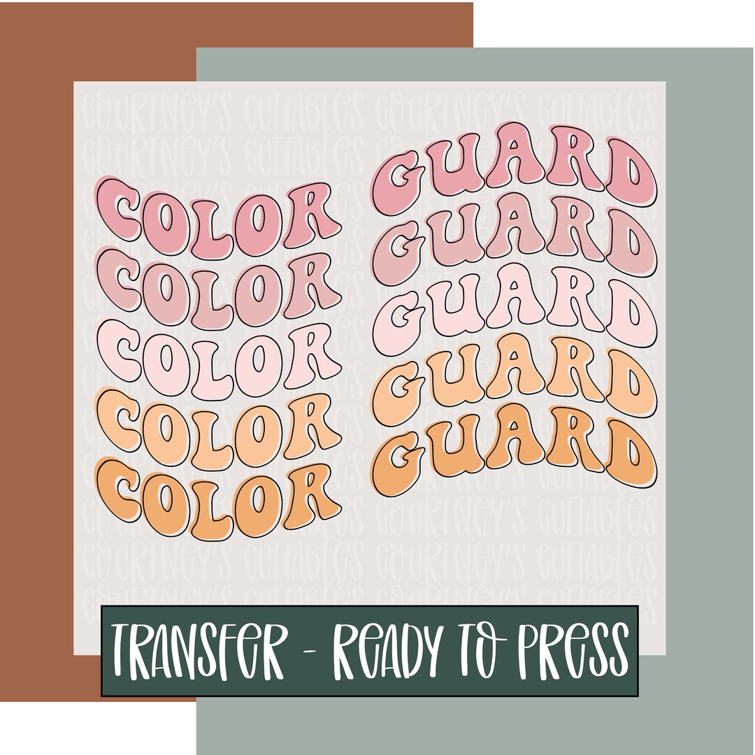 Color Guard Sublimation Transfer Ready to Press T-shirt Transfers Back ...