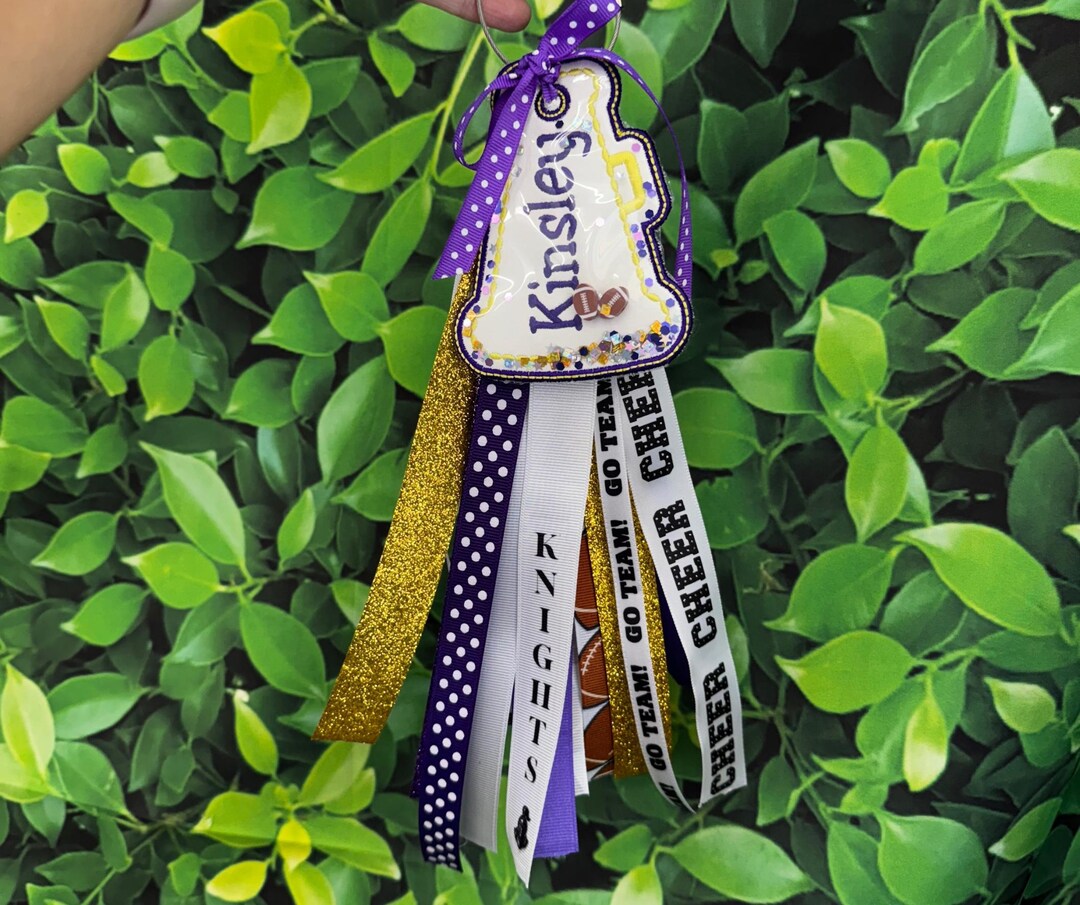 Custom Cheer Megaphone Bag Tag - Etsy