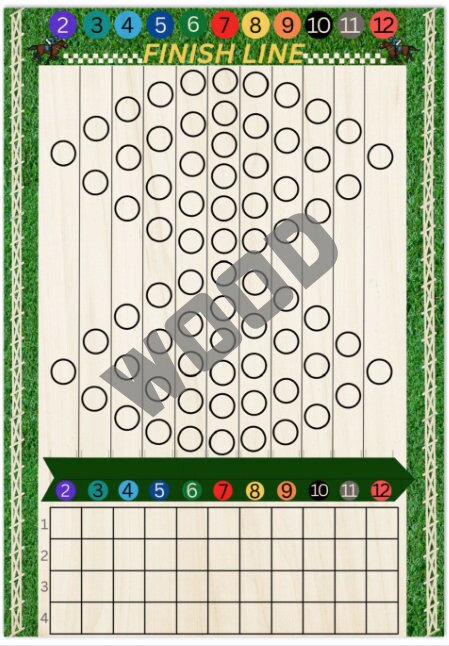 Large Horse Race Dice Game Board. Horse Racing Game Played - Etsy