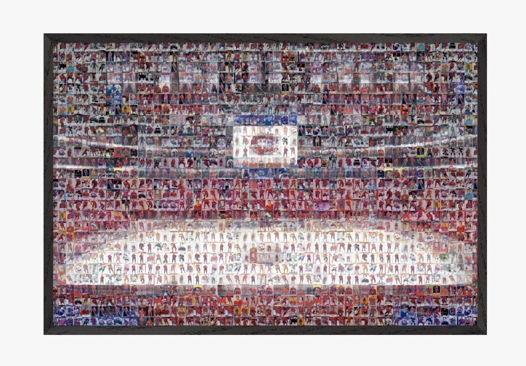 Montreal Canadiens Mosaic Print: Centre Bell Arena From Player Card ...