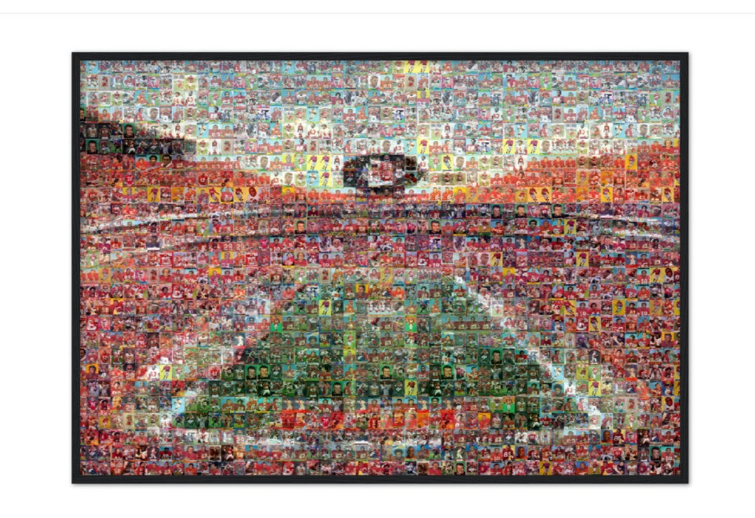 Kansas City Chiefs Stadium Mosaic Art Print From Team Card Images - Etsy