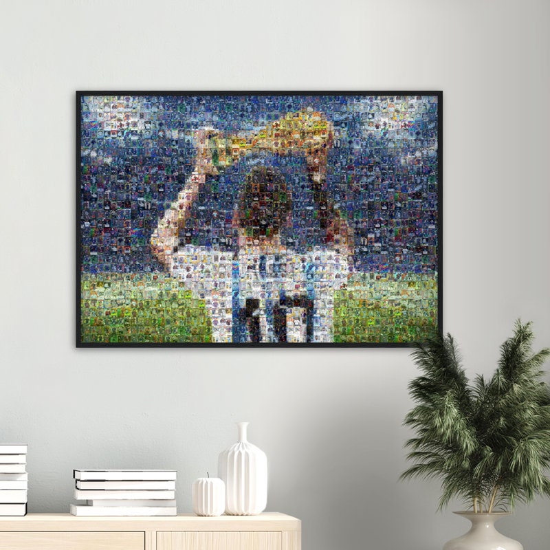 Lionel Messi World Cup Mosaic Wall Art Print of Messi Holding - Etsy ...