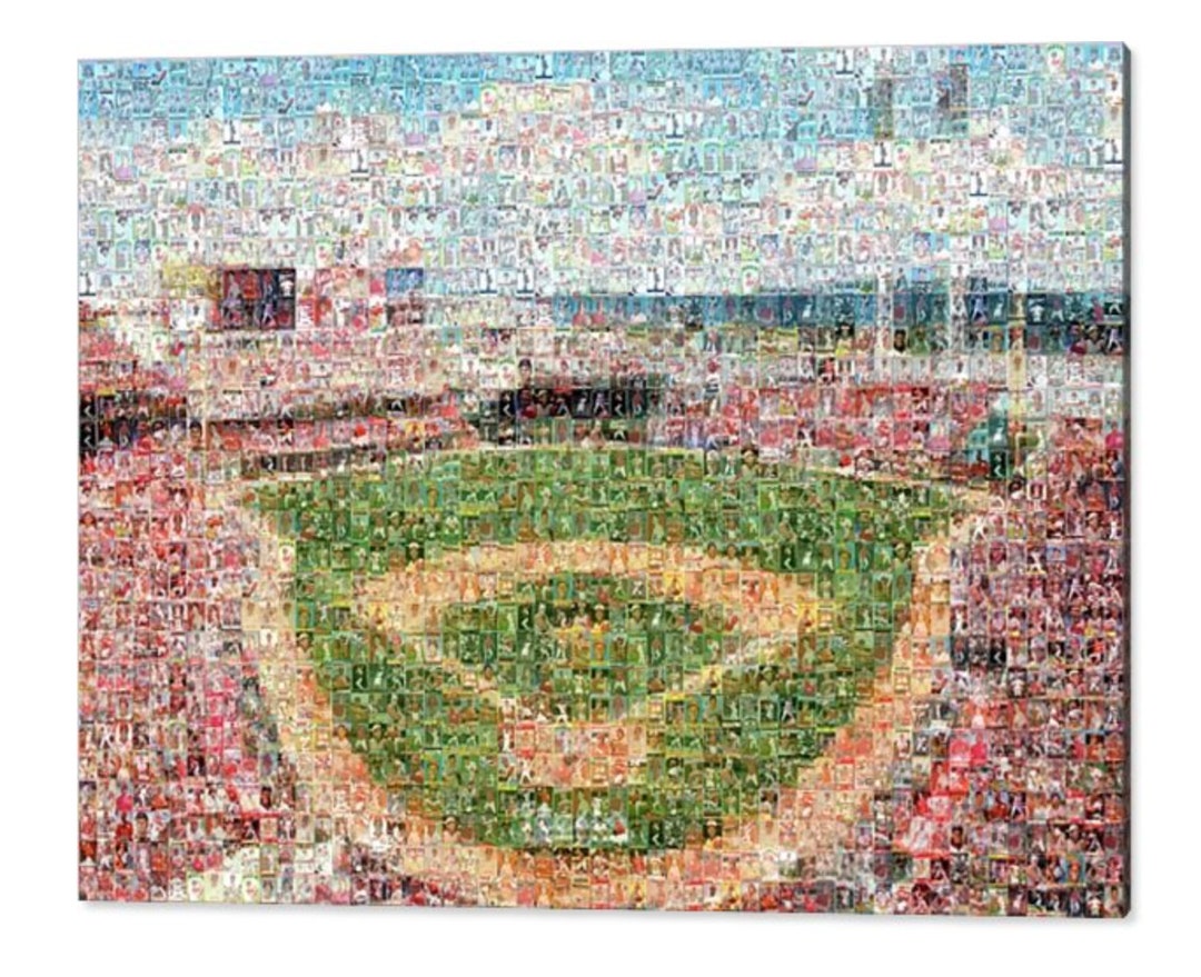 Cincinnati Reds Mosaic Wall Art Print of Great American Ball Park From ...