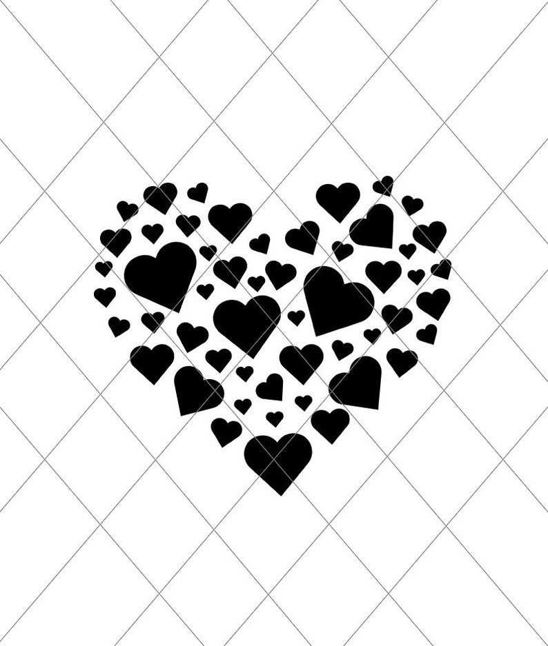 INSTANT SVG/DXF corazón de corazones svg archivo de corte - Etsy España
