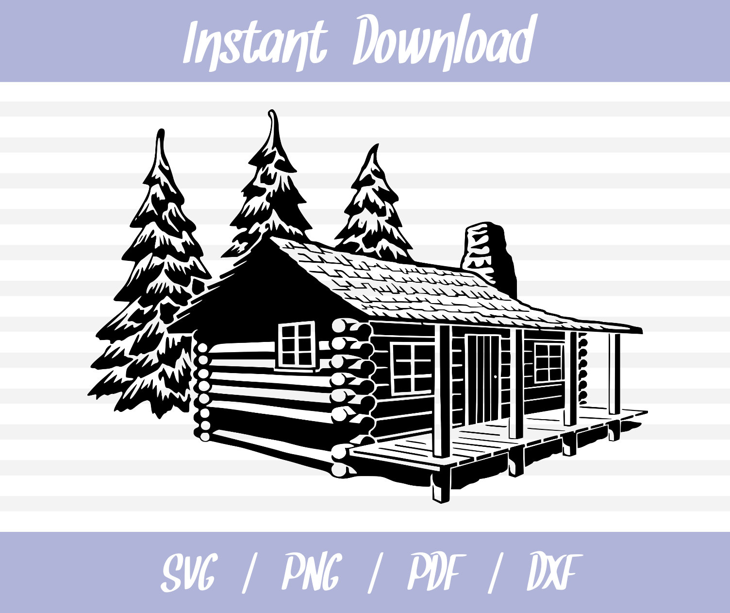 Log Cabin SVG // Cabin in the Woods SVG // Forrest Scene PNG - Etsy