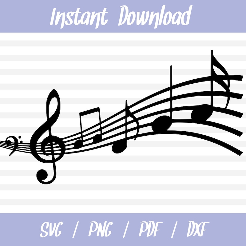 Music Notes Svg Files - Etsy