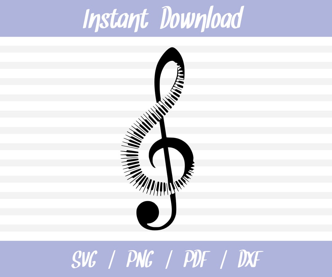 Treble Clef SVG // Music Notes SVG // Piano SVG // Music Notes Cut File ...