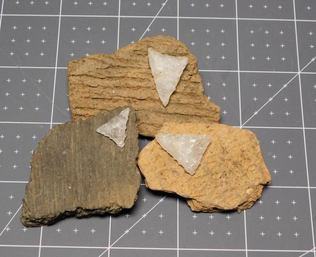 3 Authentic Quartz Arrowheads From North Carolina - Etsy