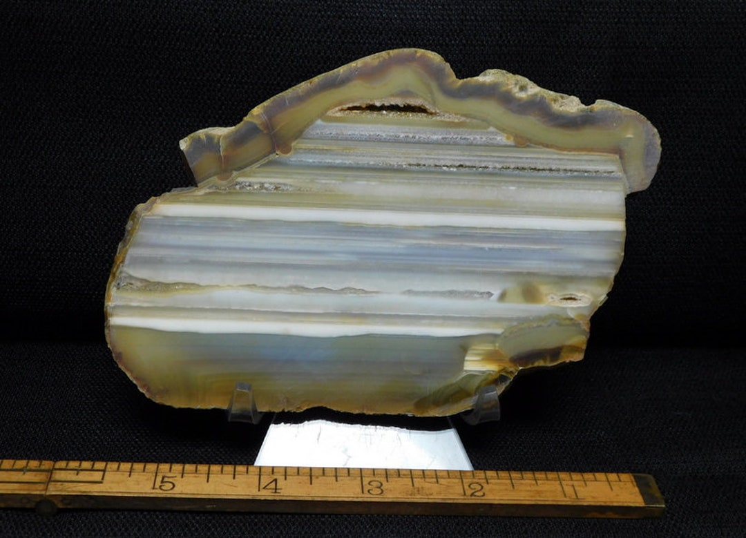 Beautiful Big Brazilian Waterline Agate Rough Slab, Lapidary or ...