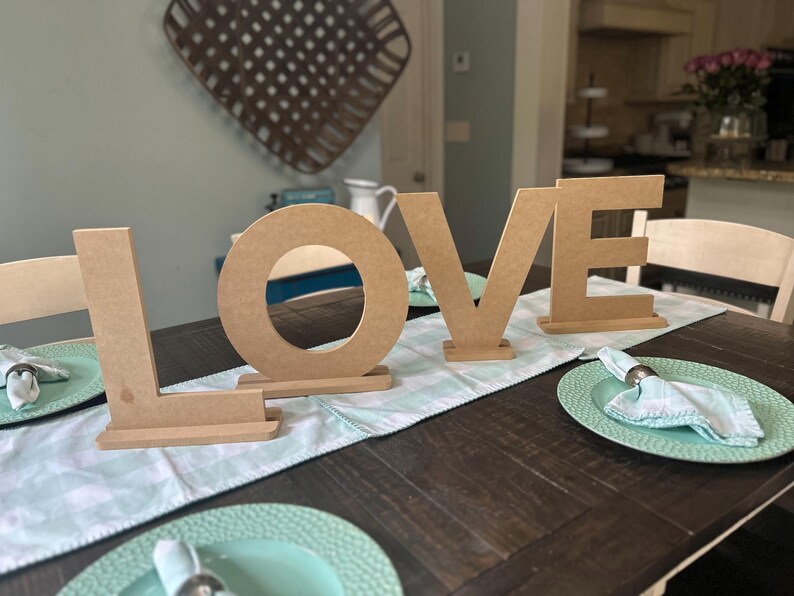Custom 12" MDF Freestanding Letters With Bases: Event & Home Decor - Etsy