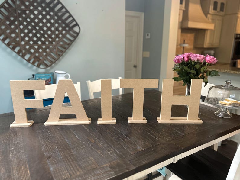 Custom 12" MDF Freestanding Letters With Bases: Event & Home Decor - Etsy