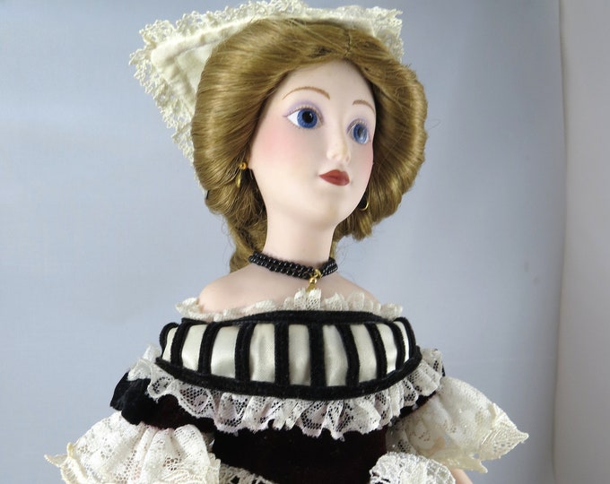 1990s Anco Collectible Victorian Bisque Blond Doll Stand - Etsy